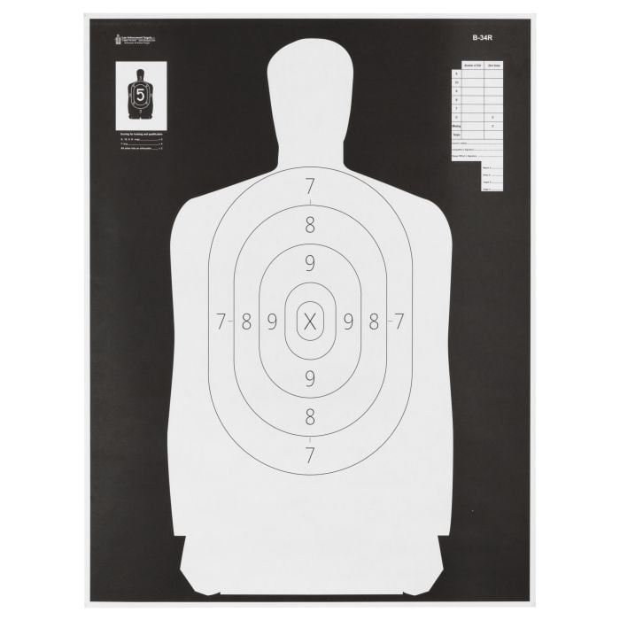 Action Target B-34 Reverse Qualification Target 100-Pack