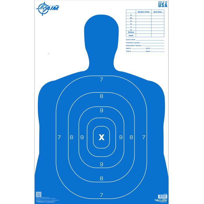 Allen EZ Aim B27 Silhouette Target 23"x35" 50-Pack