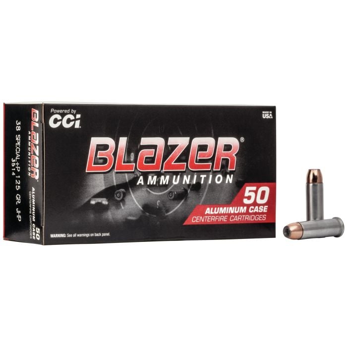 CCI Blazer .38 Special +P Ammo 125gr JHP 50 Rounds