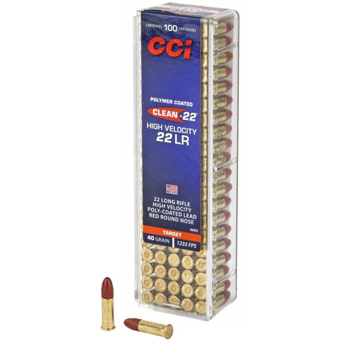 CCI High Velocity .22 LR Ammo 40gr LRN 100 Rounds