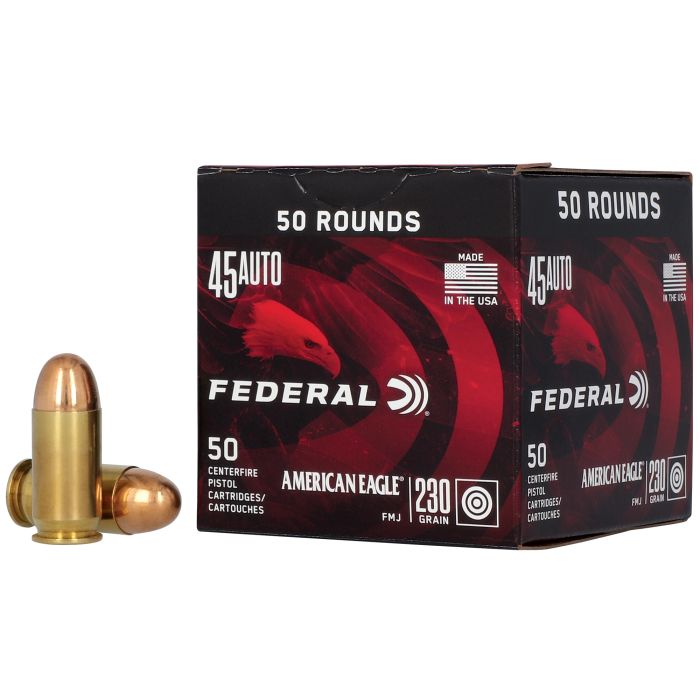 Federal American Eagle .45ACP Ammo 230gr FMJ 50 Rounds