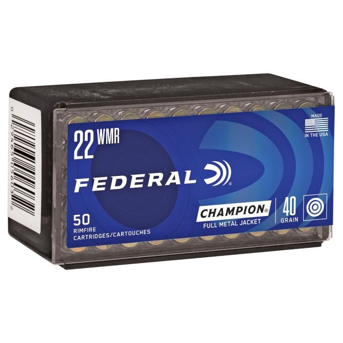 Federal Champion 22 WMR Ammo 40gr FMJ 50 Rounds