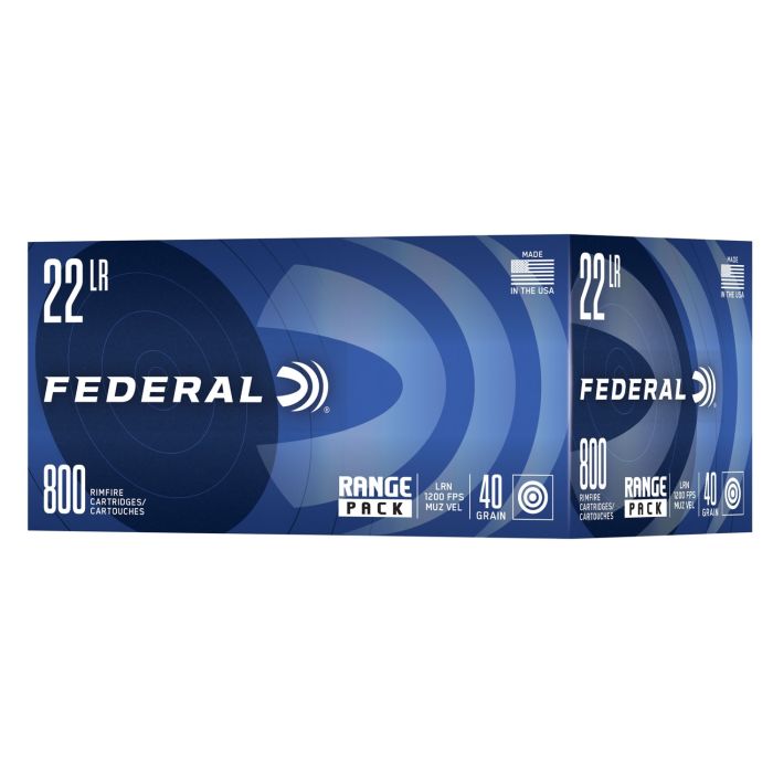Federal Range .22 LR Ammo 40gr LRN 800-Rounds