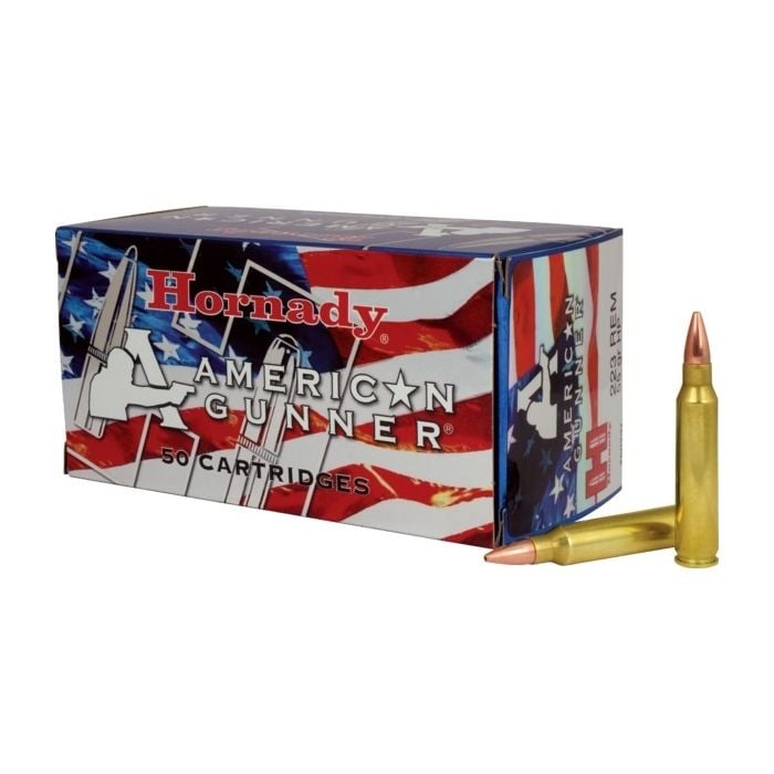 Hornady American Gunner .223 Remington 55gr HP Match Ammo 50 Rounds