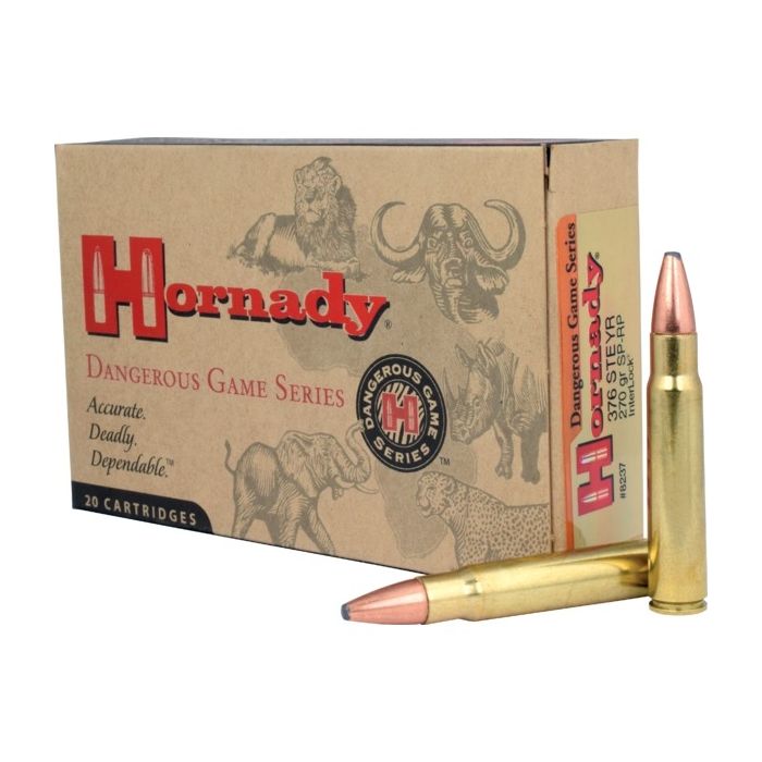 Hornady Dangerous Game .376 Steyr Ammo 270gr InterLock SP-RP 20 Rounds