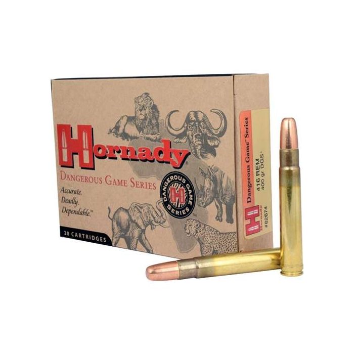 Hornady Dangerous Game .416 Remington Magnum Ammo 400gr DGS 20 Rounds
