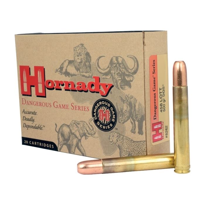 Hornady Dangerous Game .458 Lott Ammo 500gr DGS 20 Rounds
