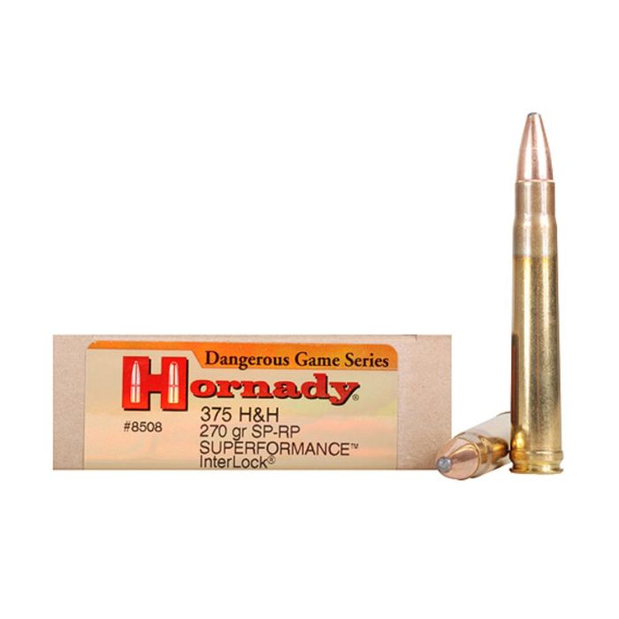 Hornady Dangerous Game Superformance .375 H&H Magnum Ammo 270gr ...
