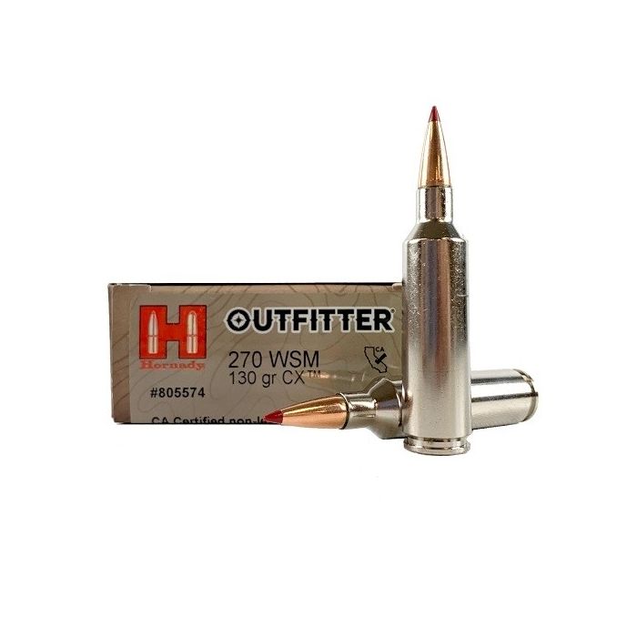 Hornady Outfitter 270 WSM Ammo 130gr CX 20 Rounds