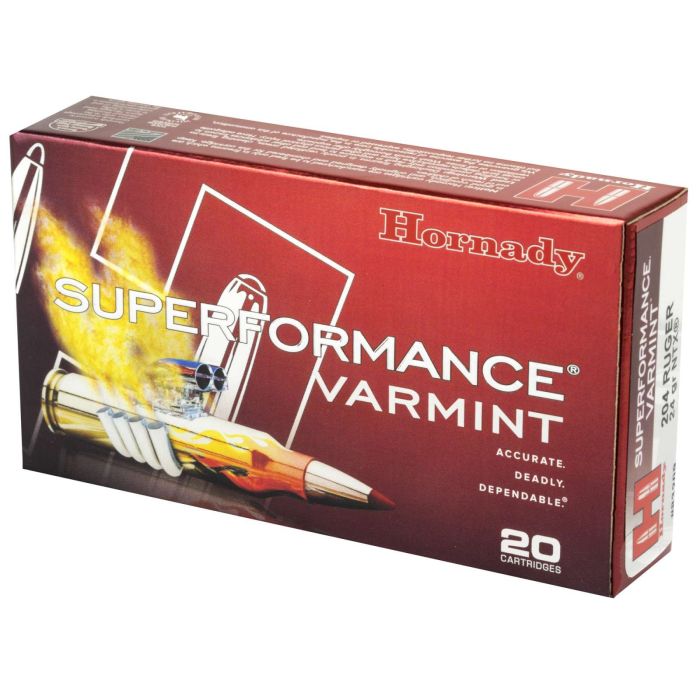 Hornady Superformance Varmint .204 Ruger Ammo 24gr NTX 20 Rounds