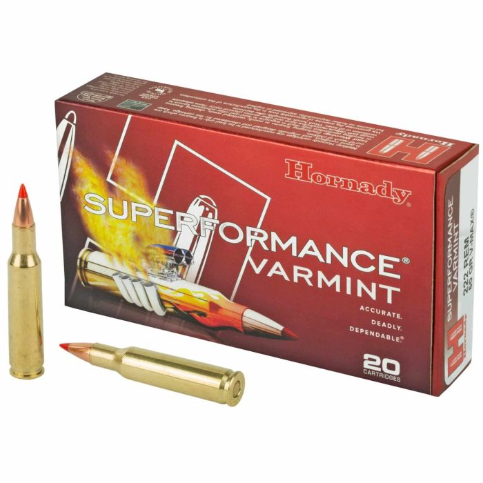Hornady Superformance Varmint .222 Remington Ammo 50gr V-MAX 20 Rounds