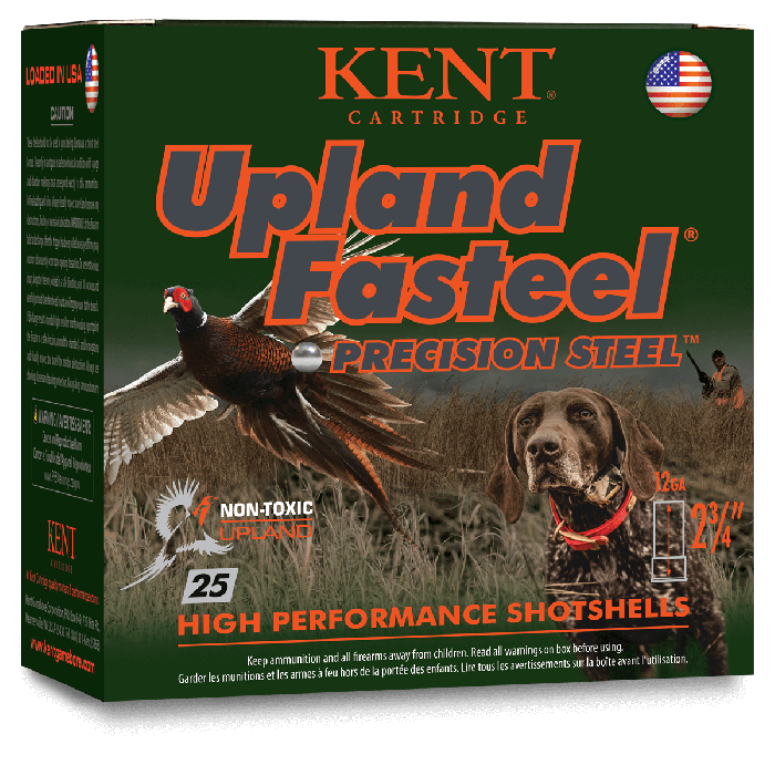 Kent Cartridge Upland Fasteel 2 3/4" 12 Gauge Ammo #5 Shot 1 1/8oz 25 ...