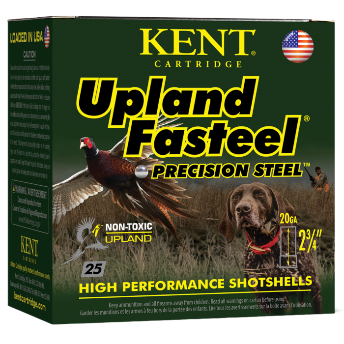 Kent Cartridge Upland Fasteel 2.75" 20 Gauge Ammo 7/8oz #5 Shot 25 Shells