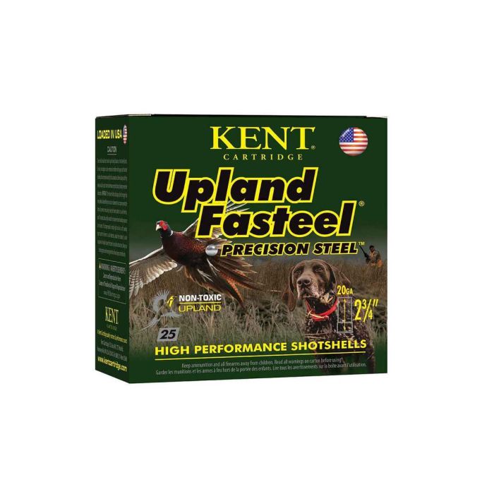 Kent Cartridge Upland Fasteel 2 3/4" 20 Gauge Ammo #6 Shot 7/8oz 25 Shells