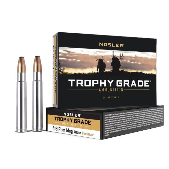 Nosler Trophy Grade 416 Remington Mag Ammo 400gr PTSP 20 Rounds