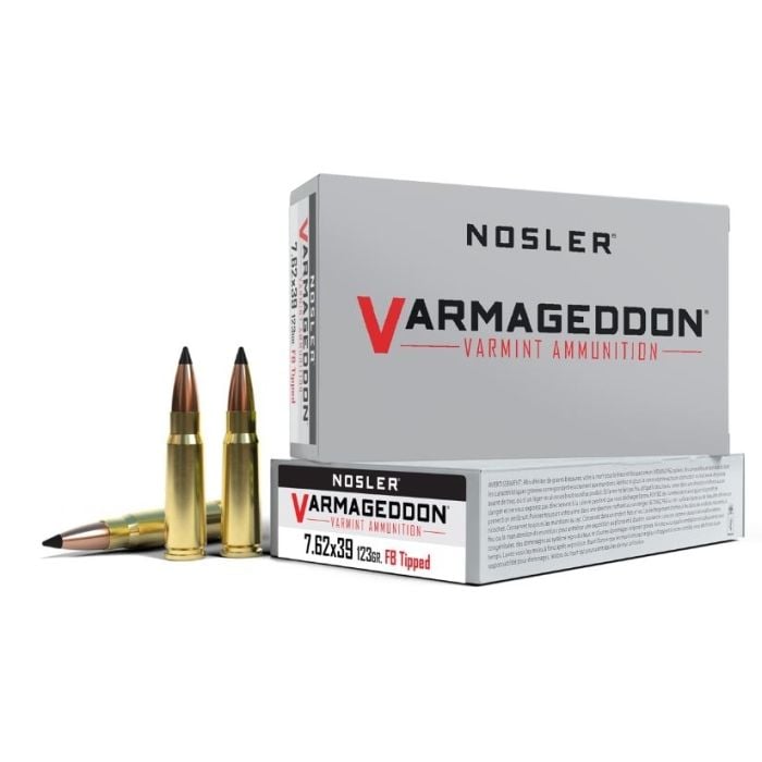 Nosler Varmageddon 7.62x39mm Ammo 123gr FB Tipped 20 Rounds