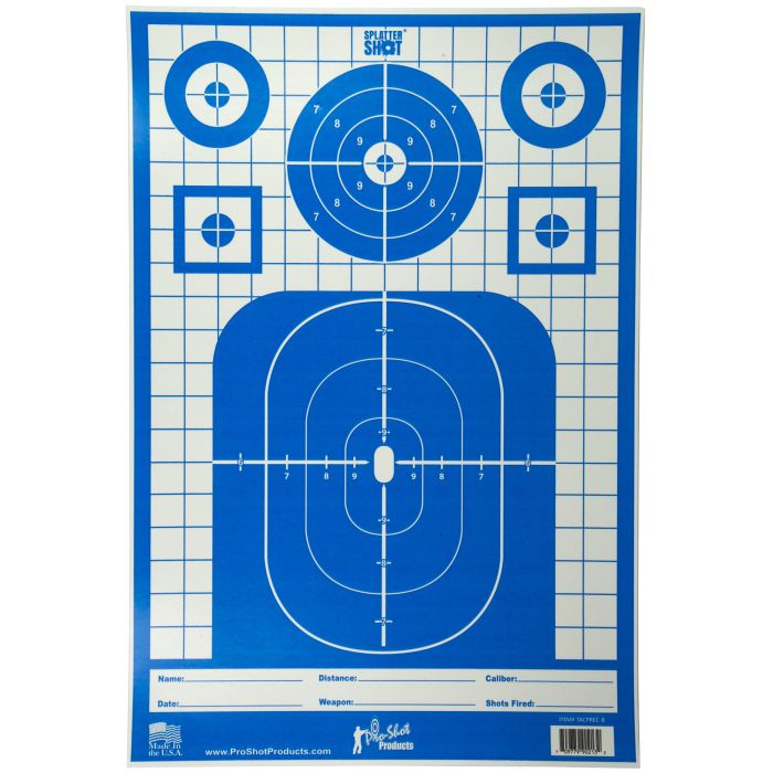 Pro-Shot Products SplatterShot 12"x18" Tactical Precision Target 8-Pack