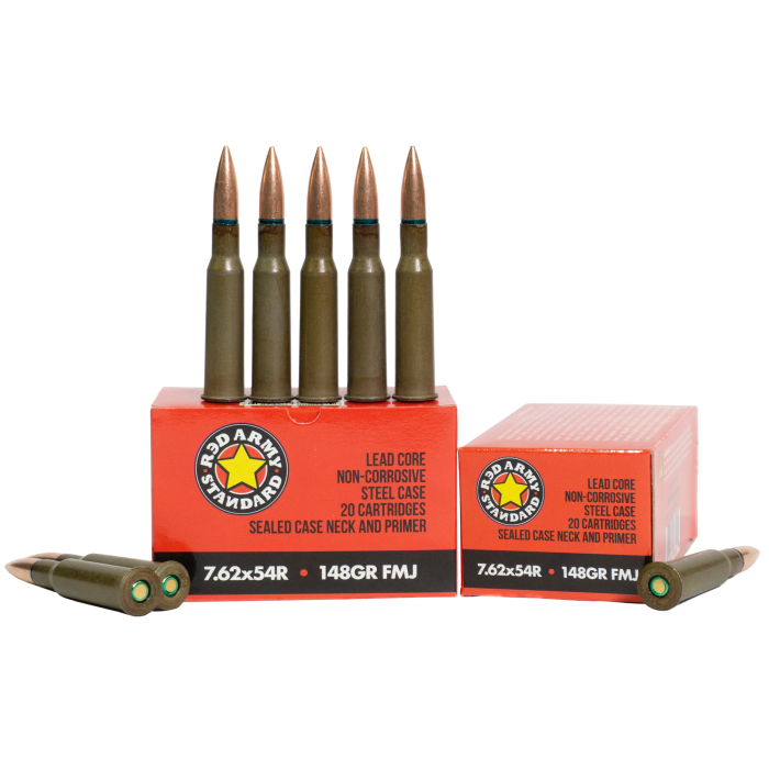 Red Army Standard 7.62x54R Ammo 148gr FMJ 20-Rounds