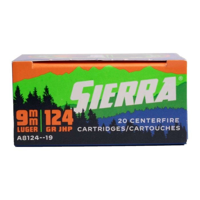 Sierra Bullets Sports Master 9mm Ammo 124gr JHP 20 Rounds