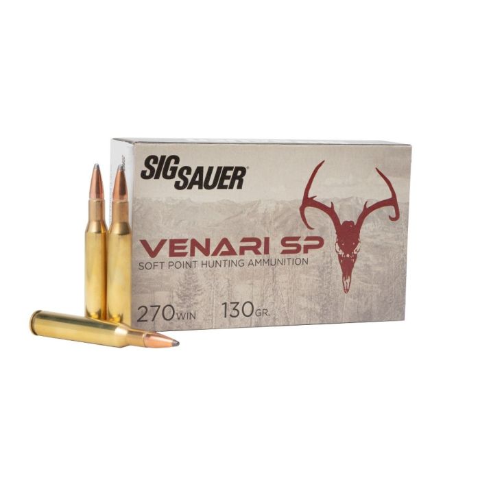 Sig Sauer Venari .270 Winchester Ammo 130gr Soft Point 20 Rounds