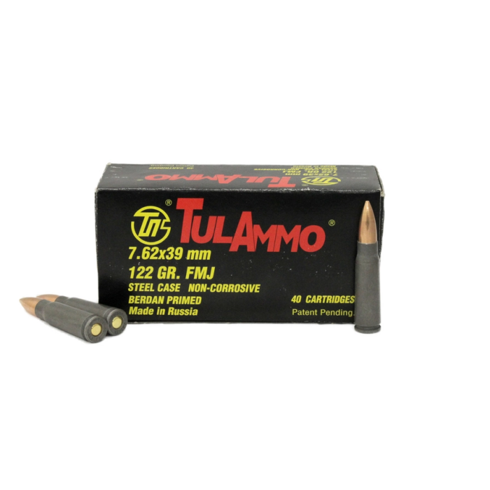 Tulammo 7.62x39MM Ammo 122gr FMJ 40 Rounds