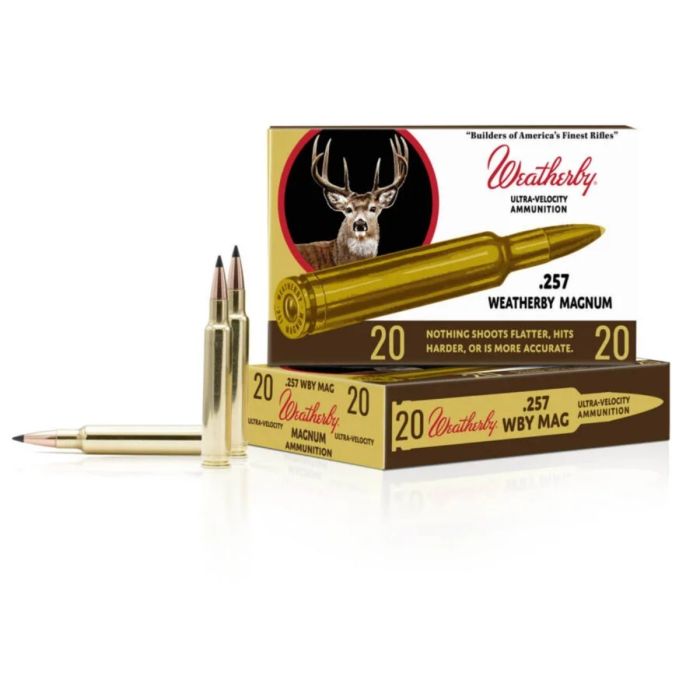 Weatherby Retro Box .257 Weatherby Mag Ammo 100gr Swift Scirocco 20 Rounds