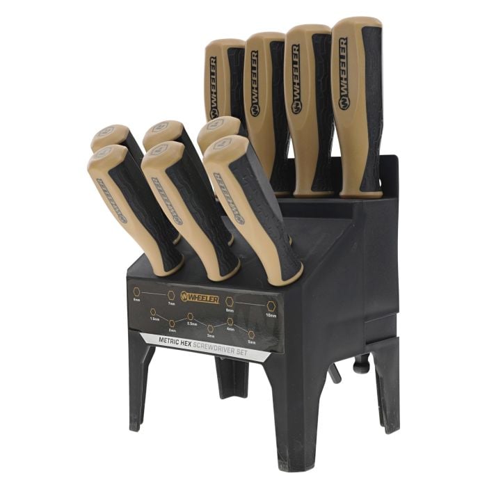Wheeler 10-Piece Metric Hex Benchtop Screwdriver Set