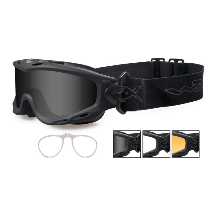 Wiley X Spear Shooting Goggles with RX Insert / 3-Lens Pack