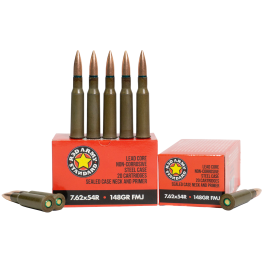 Red Army Standard 7.62x54R Ammo 148gr FMJ 20-Rounds